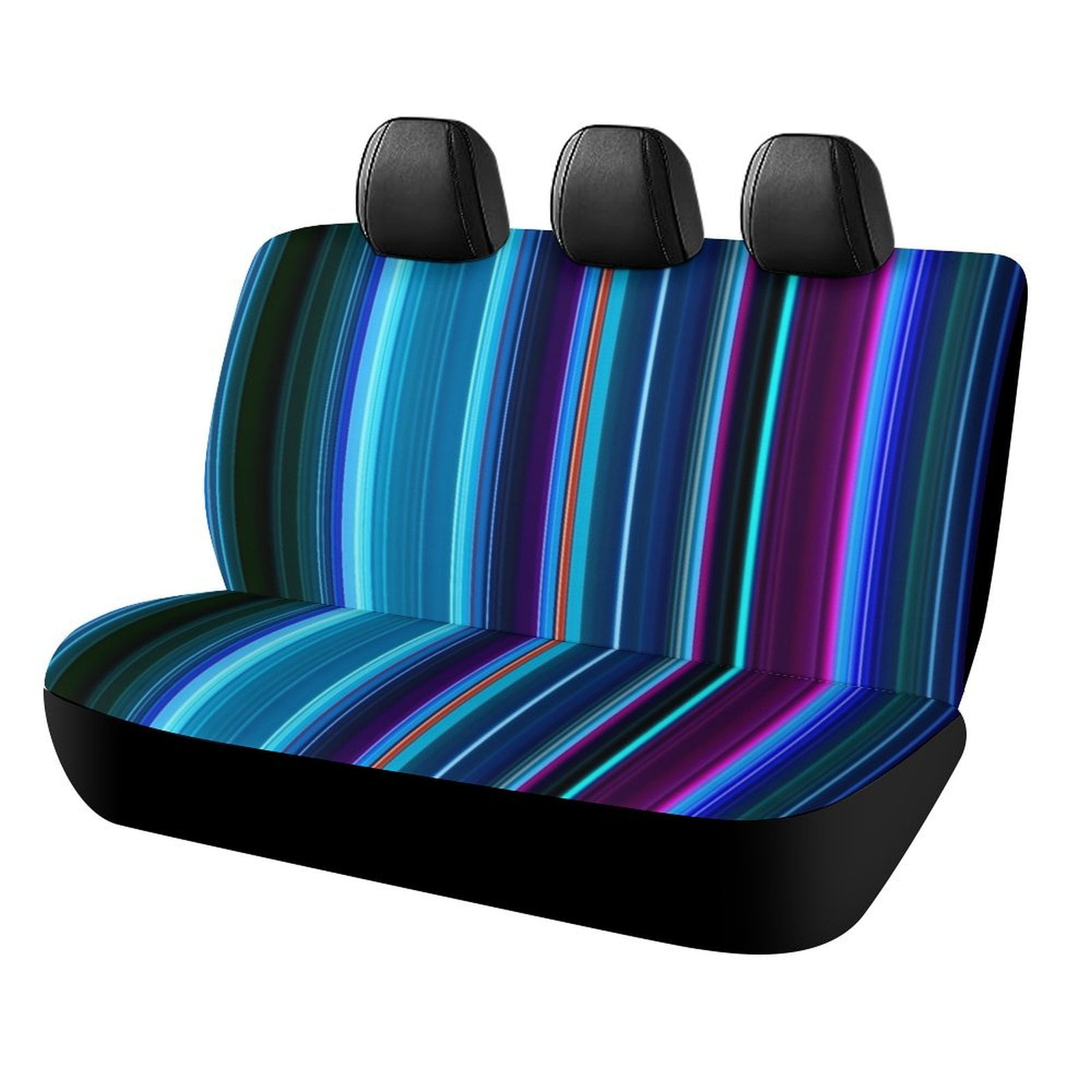 3D Abstract Lines Rear Seat Covers, Car Backseat Protector, Universal ...