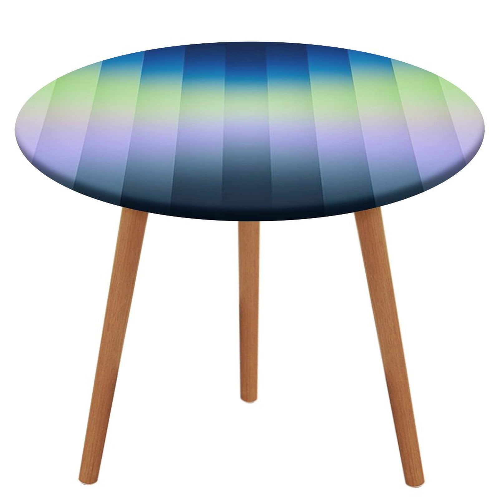 3D Abstract Lines Round Fitted Tablecloth with Elastic Edged & Backing ...