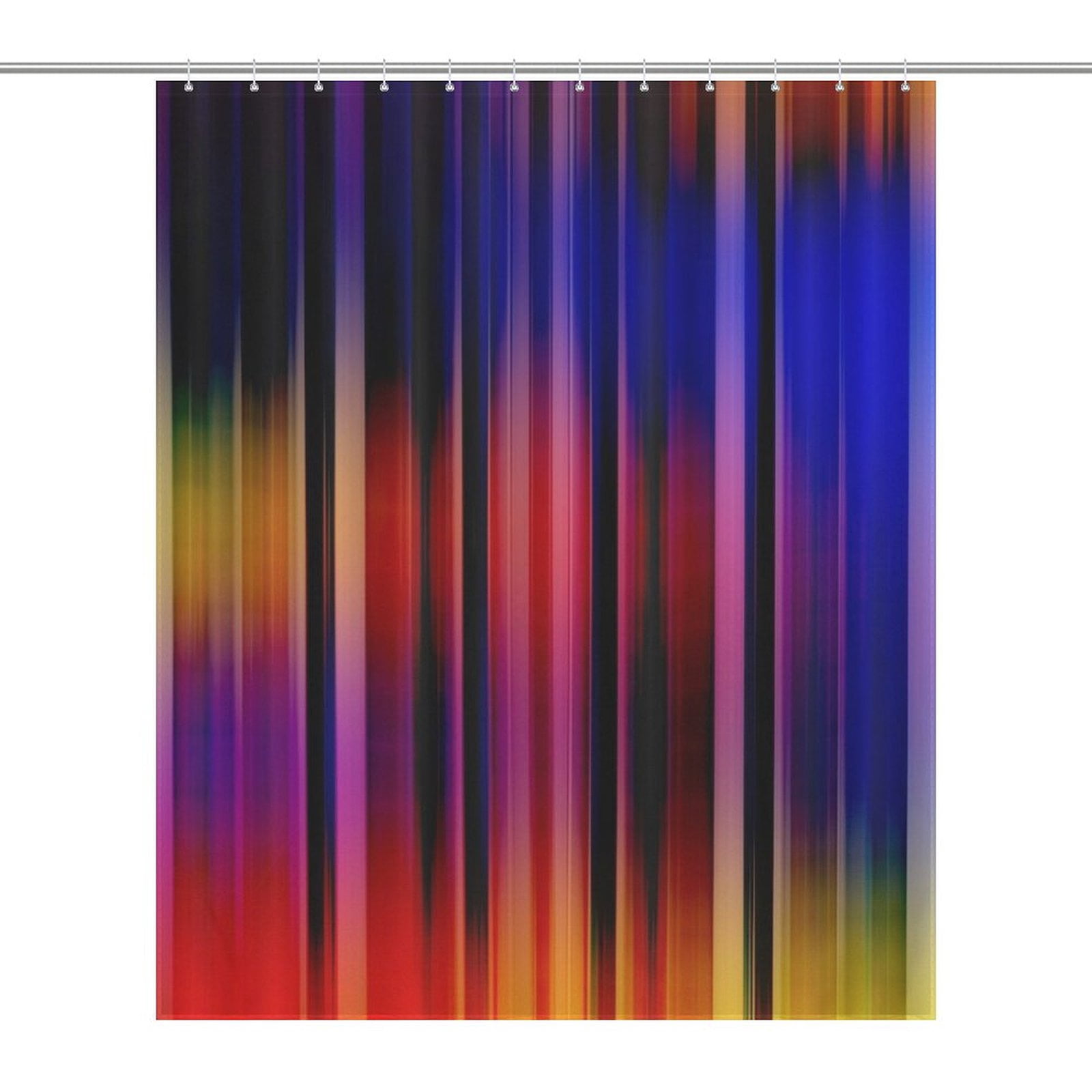 3D Abstract Lines Shower Curtain Cloth Fabric Bathroom Decor with Hooks ...
