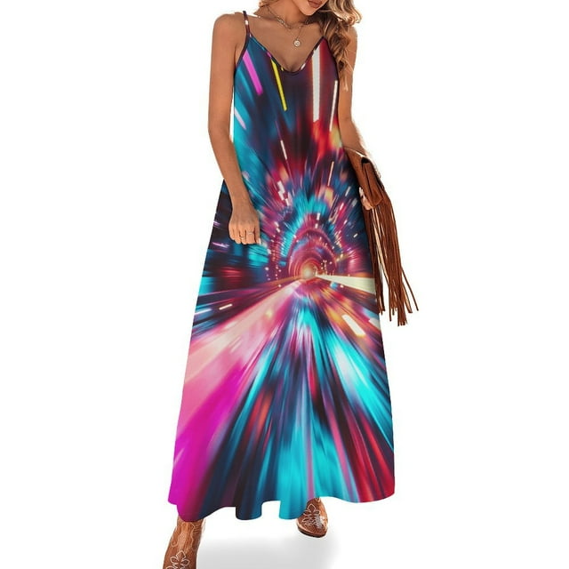 3D Abstract Lines Sleeveless Dress Women's Luxury Party Dress Birthday ...