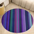 3D Abstract Lines Soft Bedroom Round Area Rug, Washable Cute Circle ...