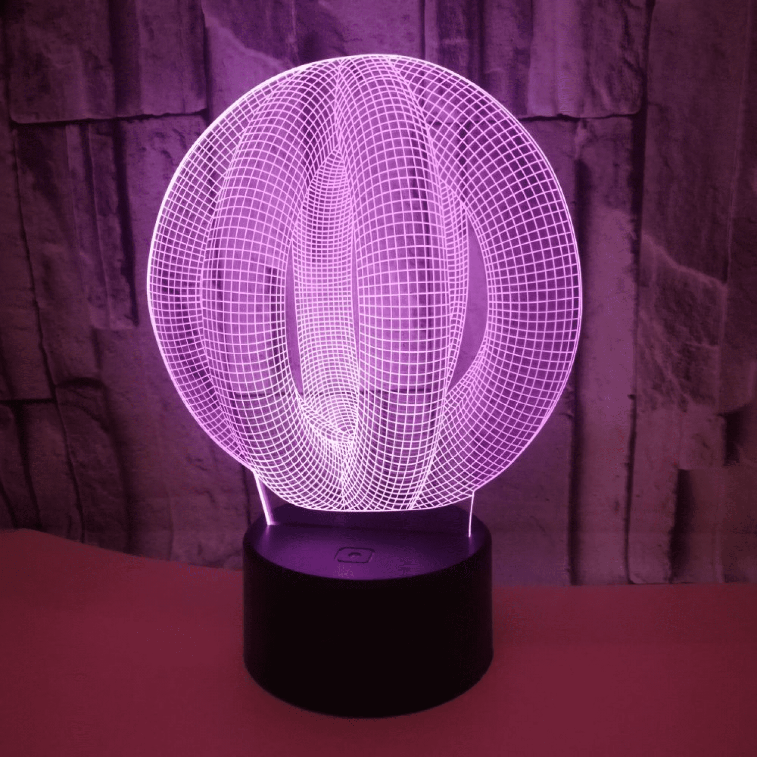 3D Abstract Night Light Led Light Optical Illusion Lamp 7 Color ...