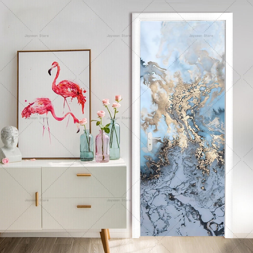3D Abstract Oil Painting Door Sticker Refrigerator Wardrobe Door ...
