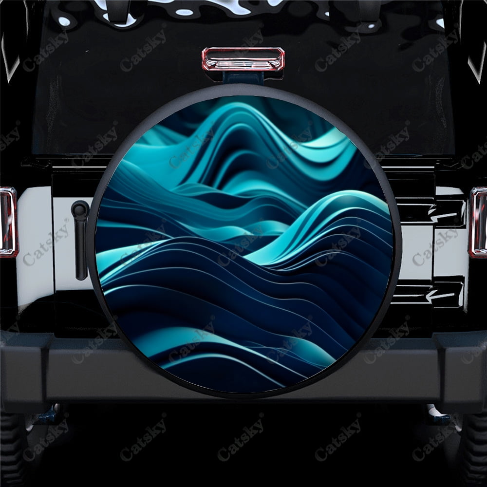 3D Abstract Technology Art Polyester Universal Spare Wheel Tire Cover ...