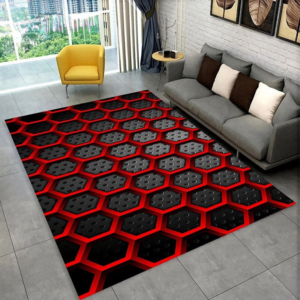 3D Abstract r Floor Mat Fashion Geometric Illusion Small Floor Mat for ...