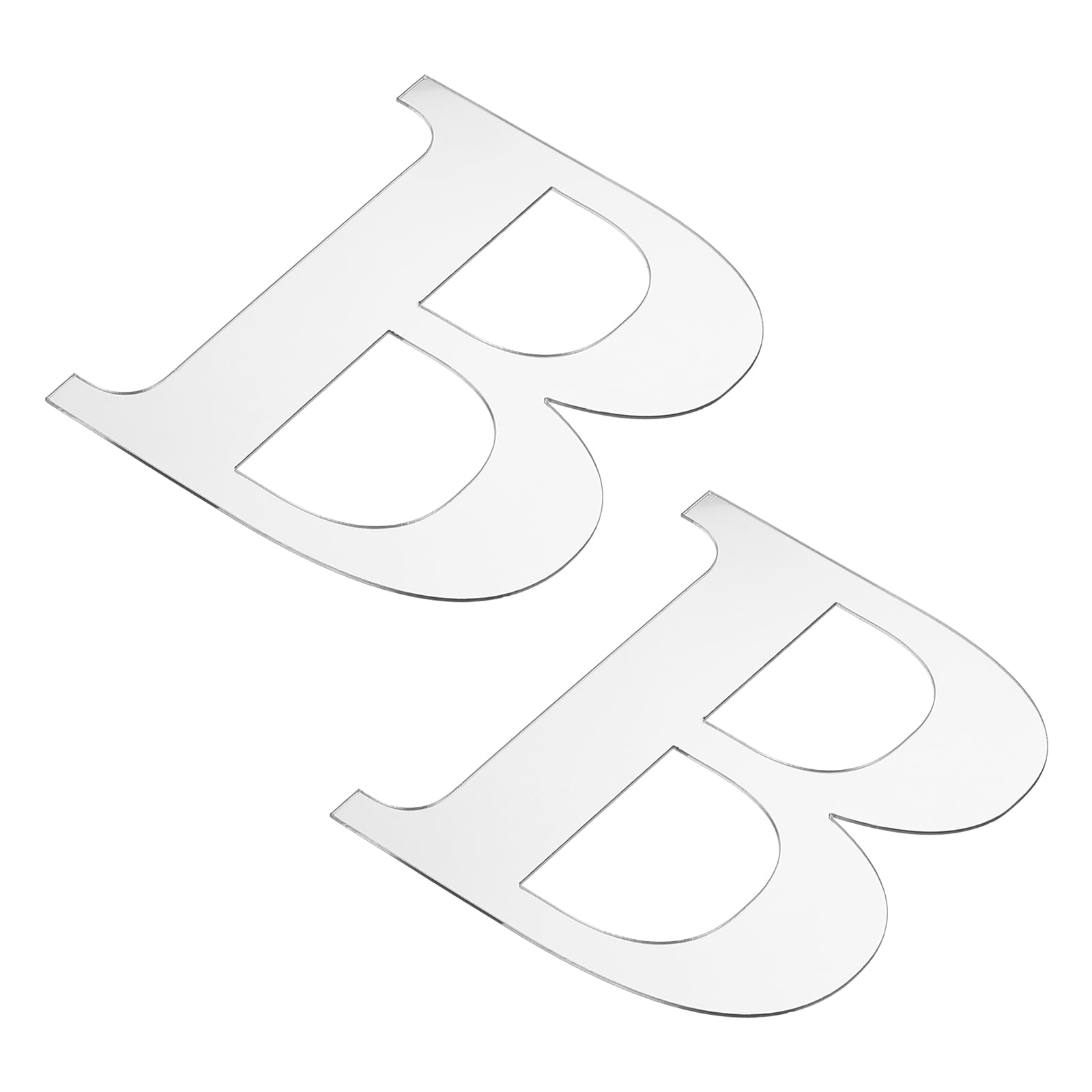 3D Acrylic Alphabet Mirror Wall Stickers Letter B Self-Adhesive Art ...