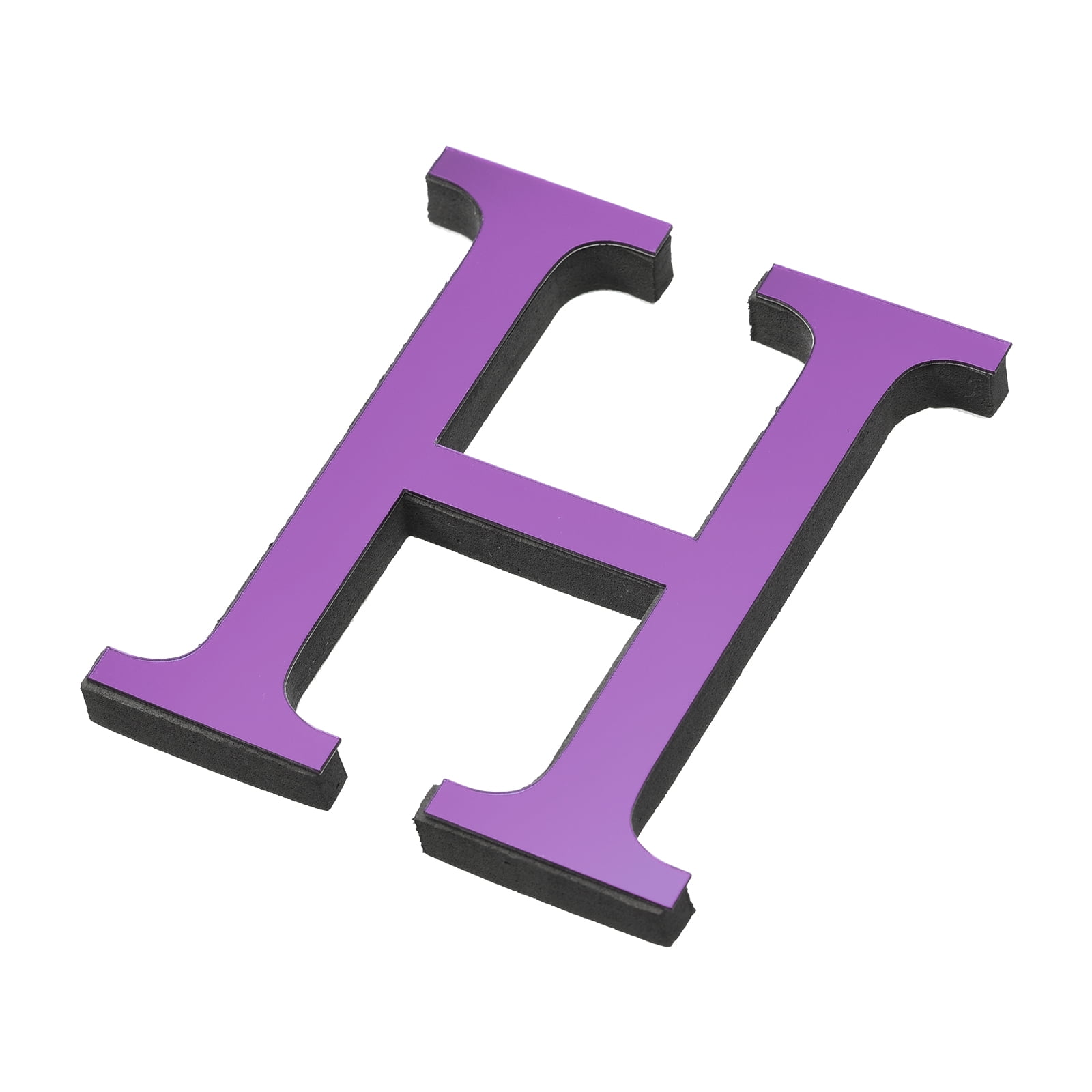 3D Acrylic Alphabet Mirror Wall Stickers Letter H Self-Adhesive Home ...