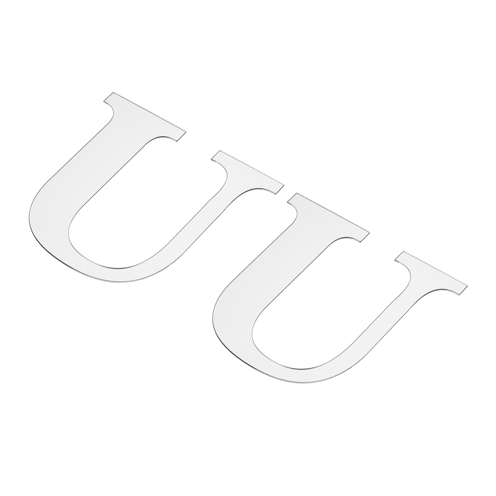3D Acrylic Alphabet Mirror Wall Stickers Letter U Self-Adhesive Art ...