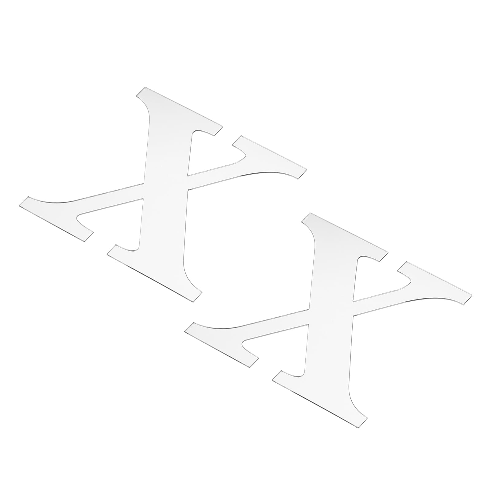 3D Acrylic Alphabet Mirror Wall Stickers Letter X Self-Adhesive Art ...
