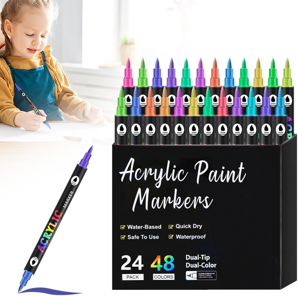 3D Acrylic Gel Pens,2025 New Acrylic Paint Pens for Rock Painting Extra ...