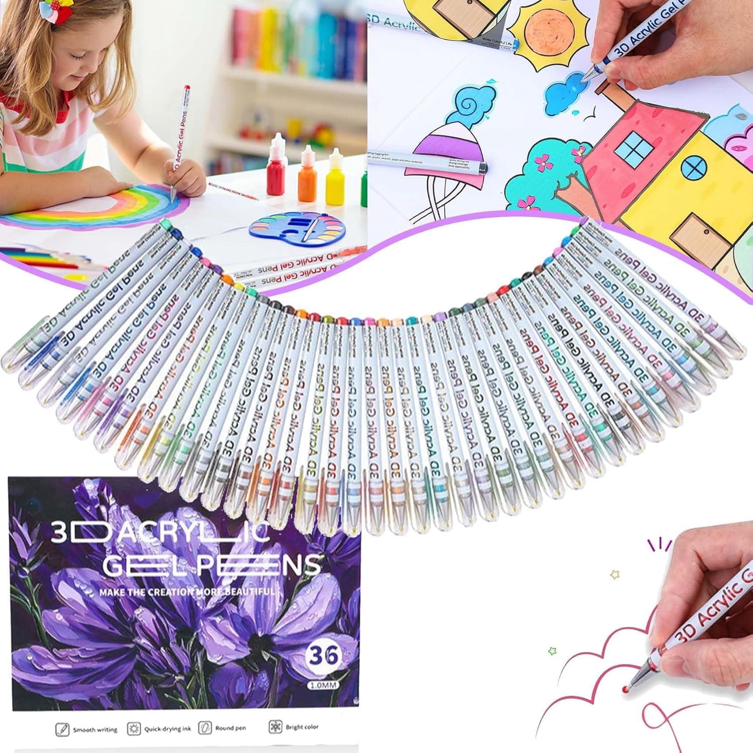 3D Acrylic Gel Pens,2025 New 3D Acrylic Paint Markers,3D Acrylic Gel ...