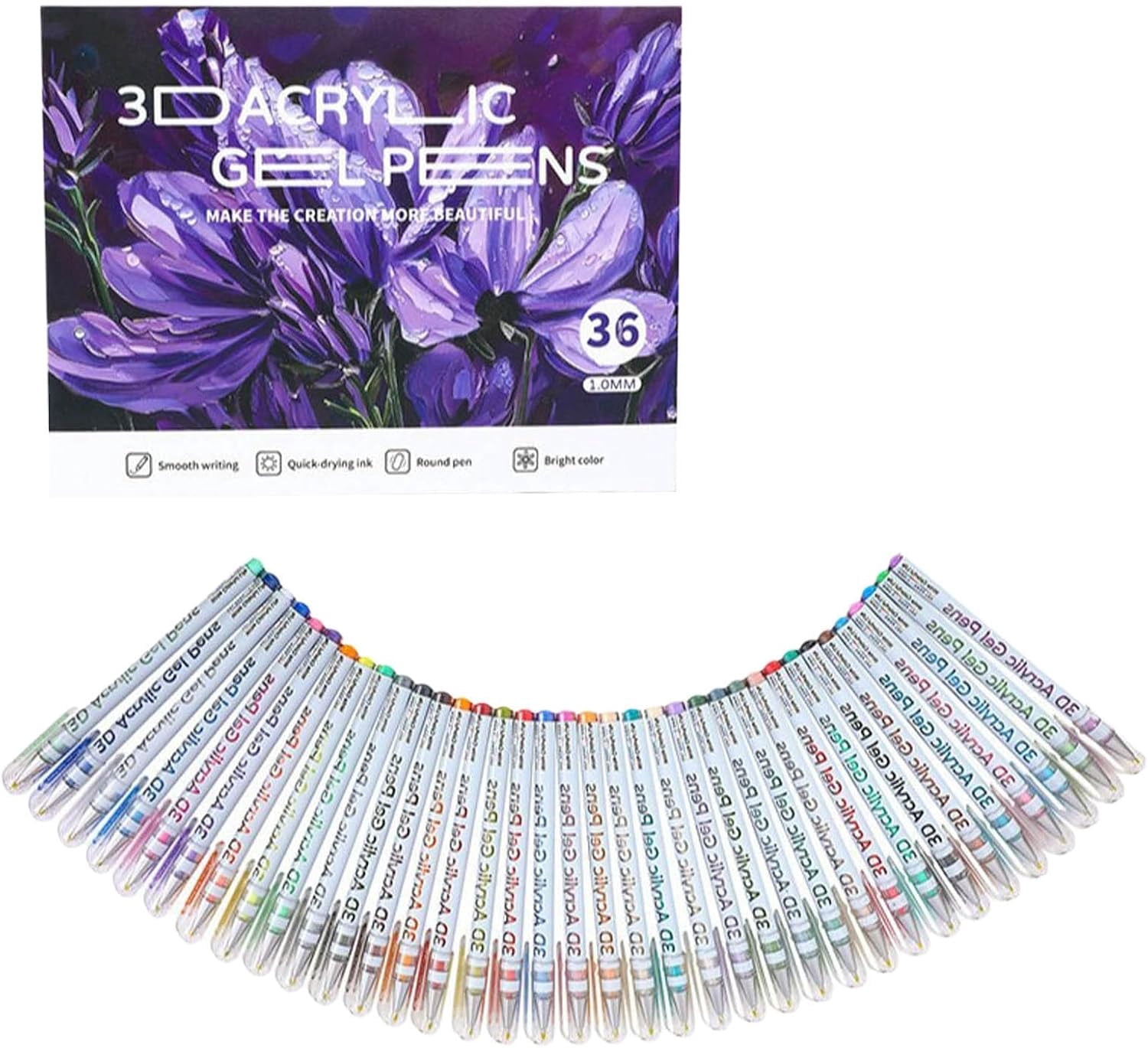 3D Acrylic Gel Pens, Coloring Paint Pen, 1.0 Fine Tip Muticolor Marker ...