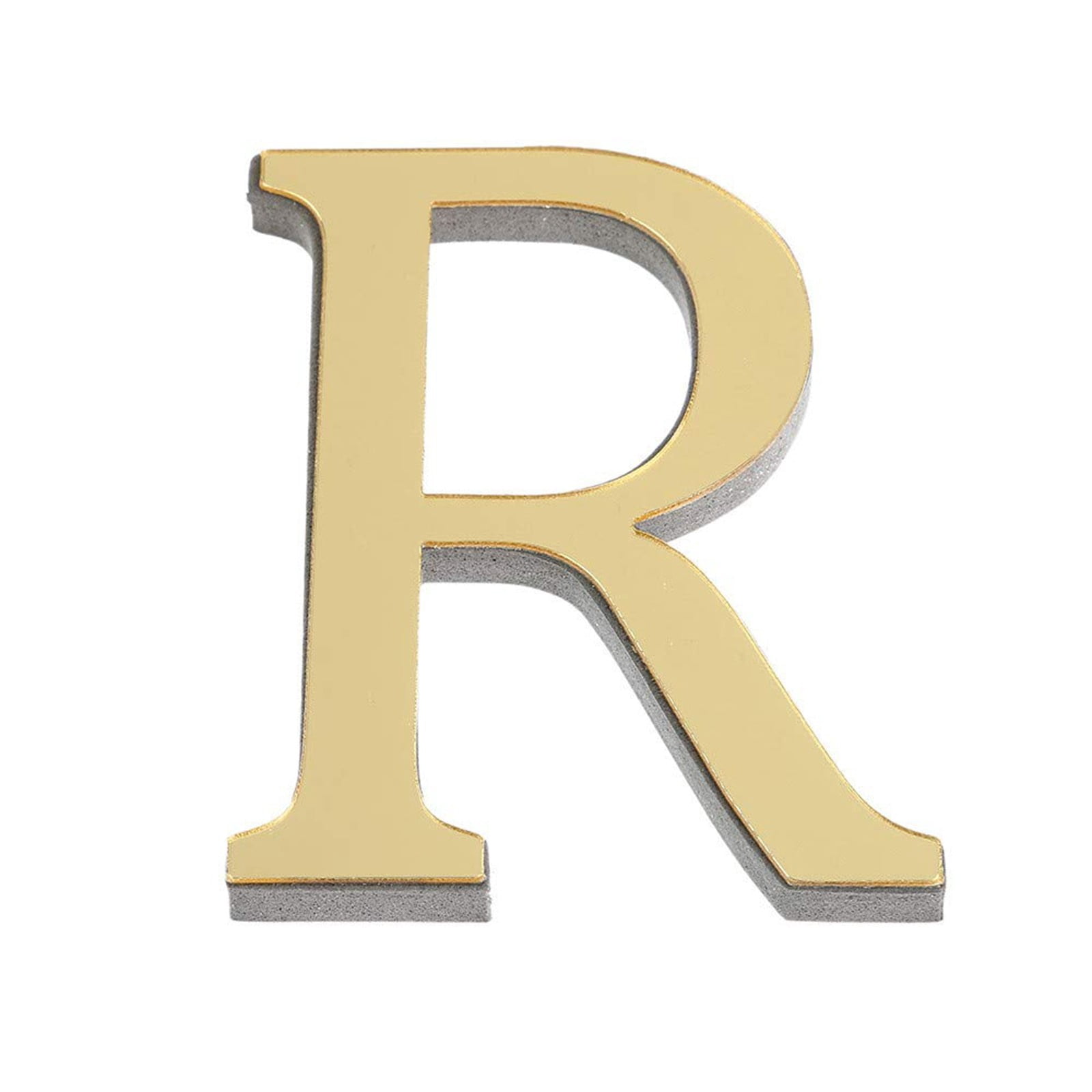 3D Acrylic Mirror Letter A - Oversized Gold Alphabet Wall Decal, Self ...