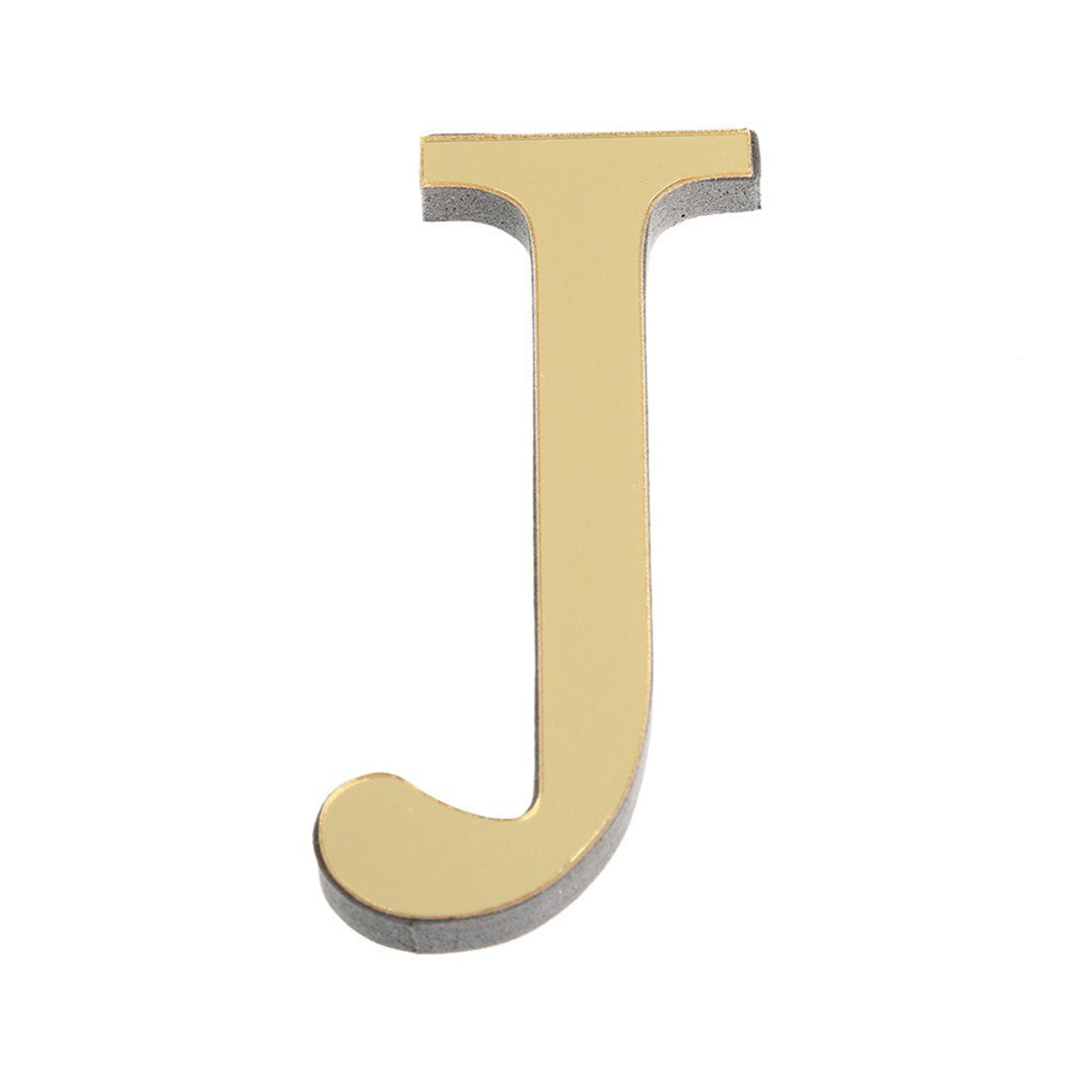 3D Acrylic Mirror Letter A - Oversized Gold Alphabet Wall Decal, Self ...