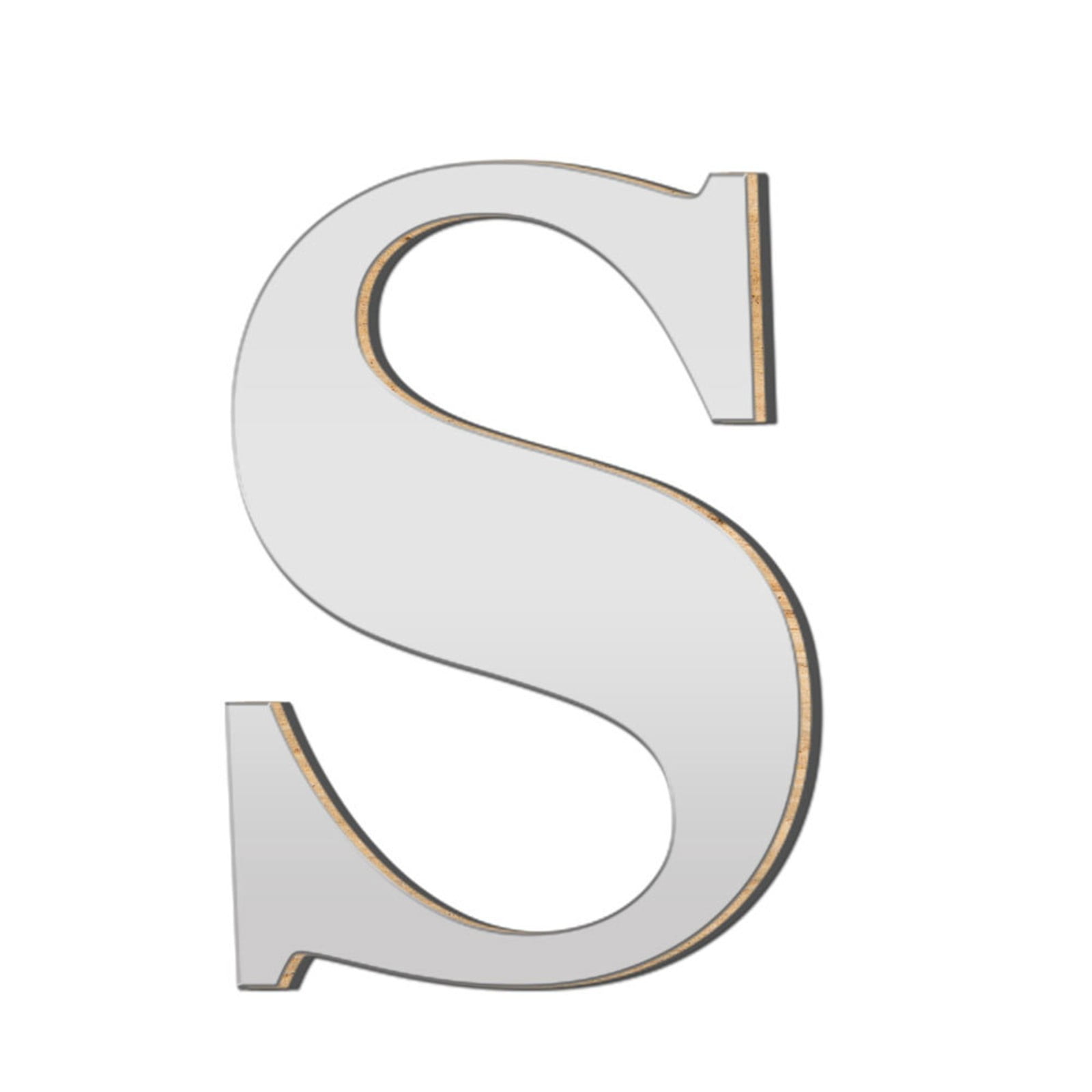 3D Acrylic Mirror Letter A - Oversized Gold Alphabet Wall Decal, Self ...