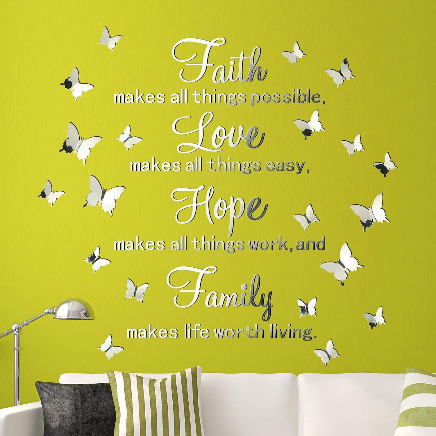 3D Acrylic Mirror Wall Decor Stickers Removable Butterfly Mirror Wall ...