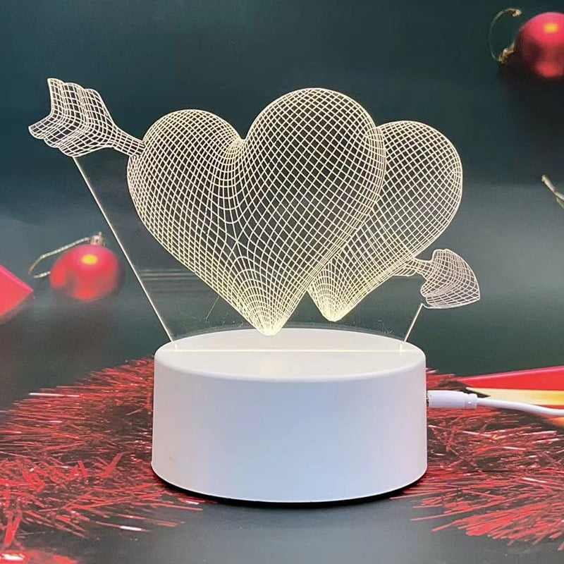 3D Acrylic Night Light – USB Powered LED Table Lamp with Engraved ...