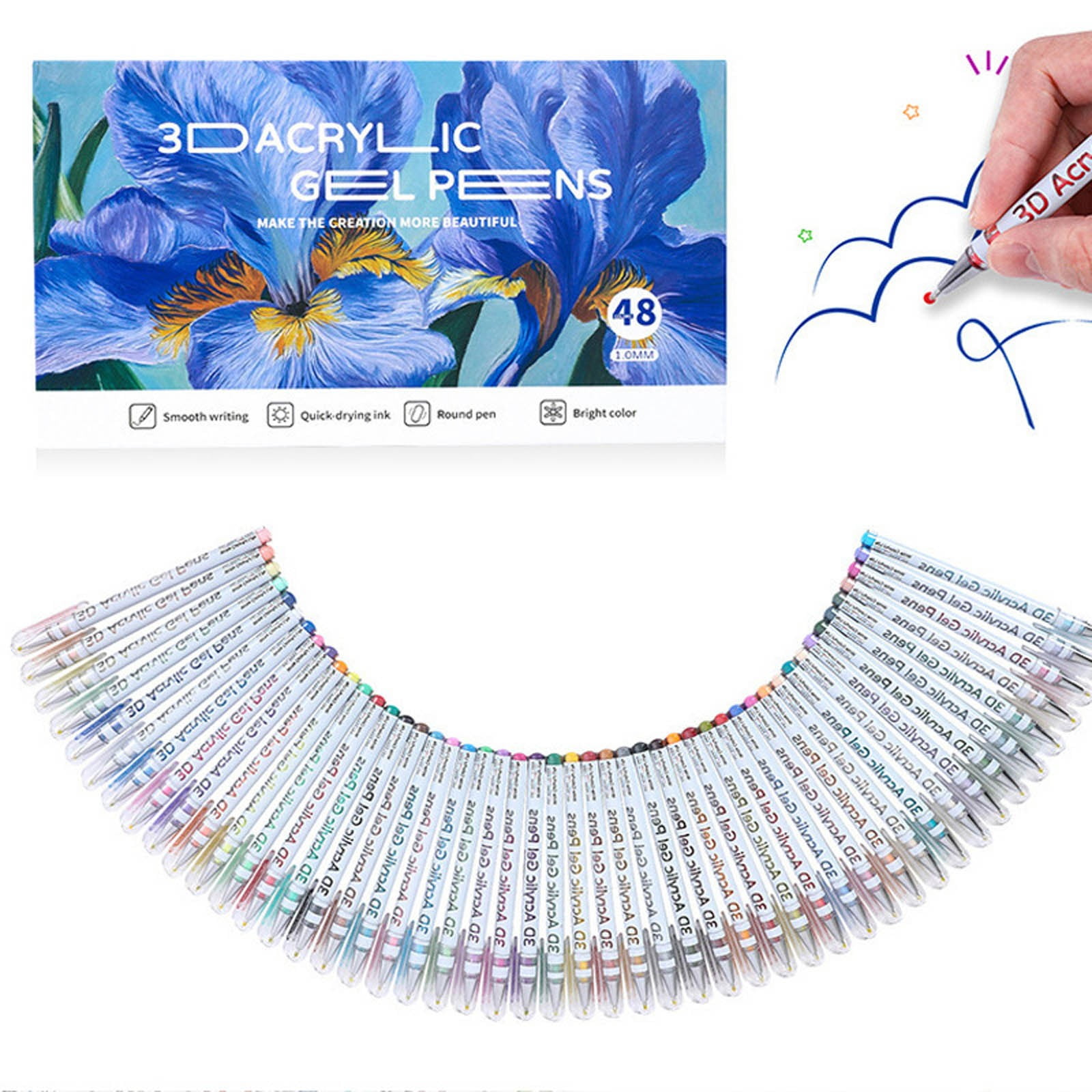 3D Acrylic Pen 1.0 Mm 3D Acrylic Gel Pens Write 2025 New 3D Acrylic ...