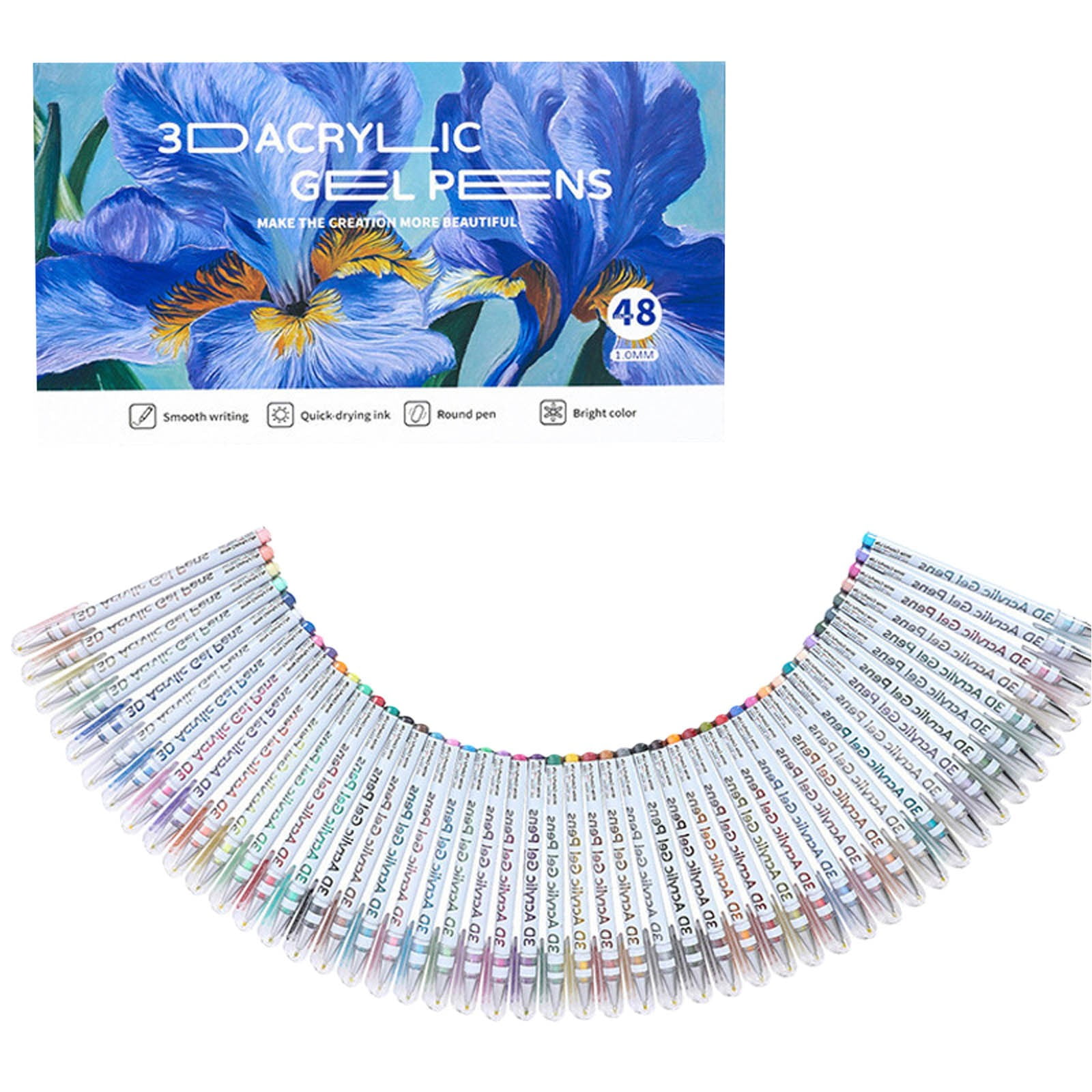 3D Acrylic Pens for Coloring and Writing 2025 10mm Acrylic Gel Markers Versatile Glitter Gel ...