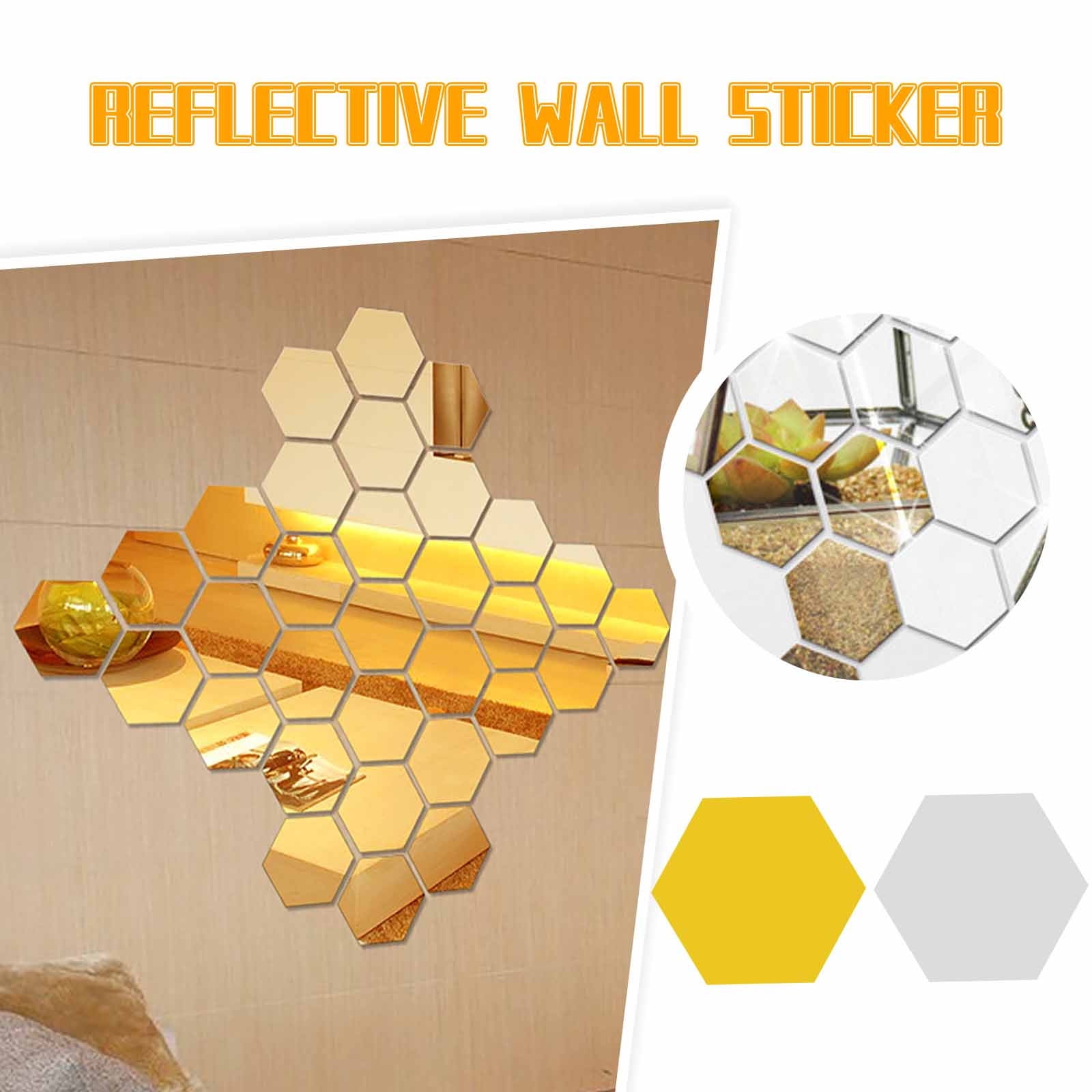 3D Acrylic Wall Mirror Paste, Self-Adhesive Mirror Film, Easy ...