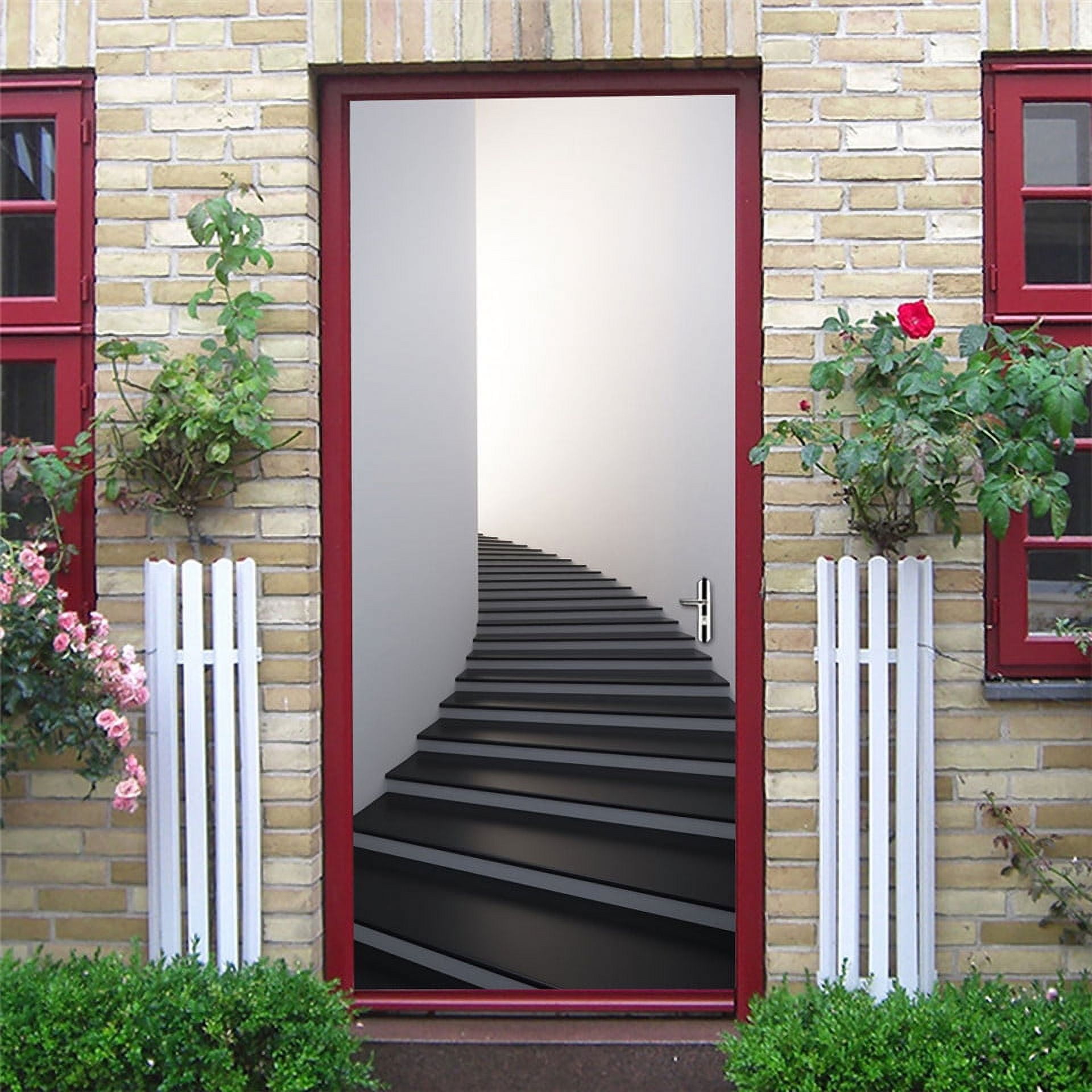 3D Adhesive Door Wallpaper Renovation Home Decor Waterproof Removable ...