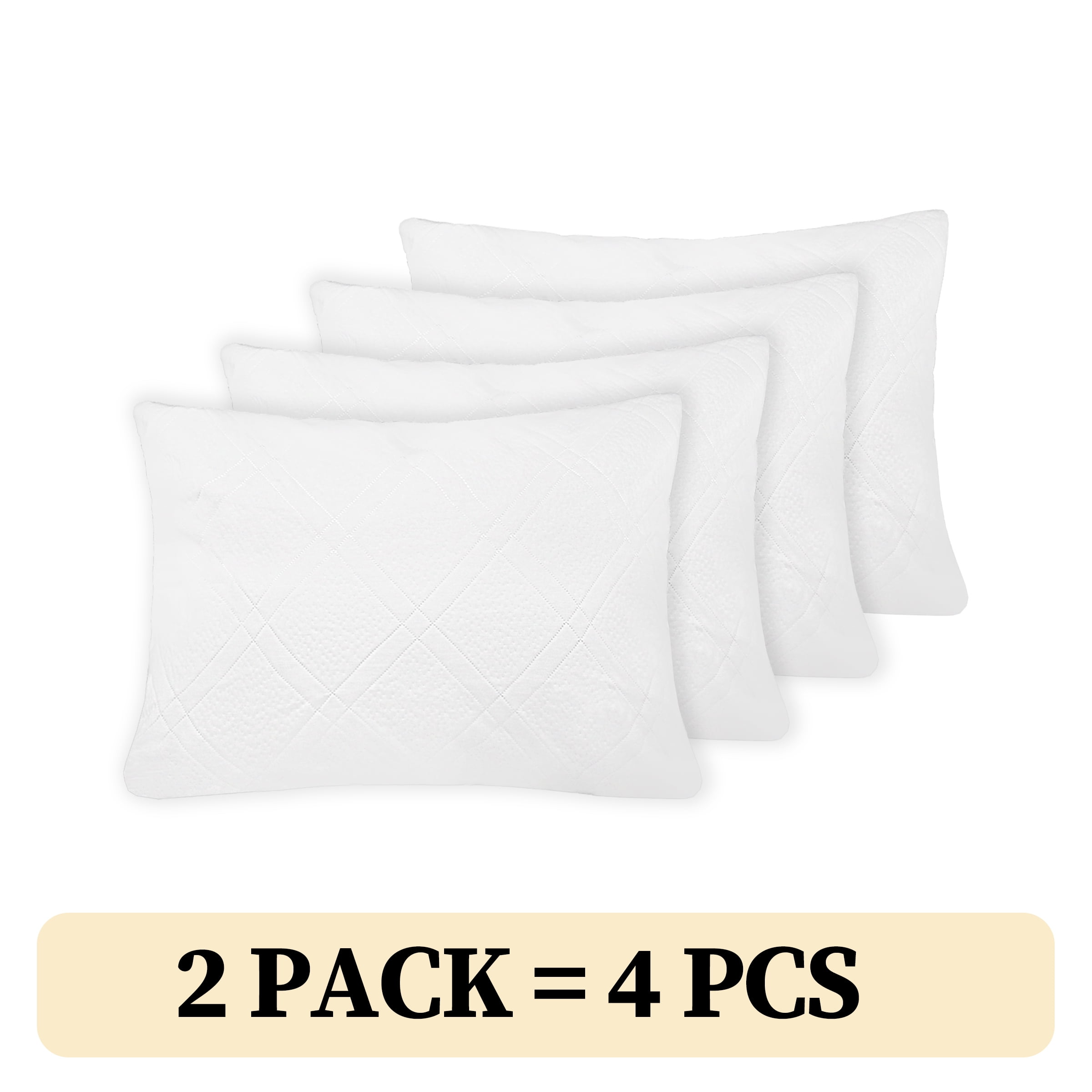 (2 pack) 3D Air Fabric Waterproof Pillow Protectors with Zipper, Pillow ...