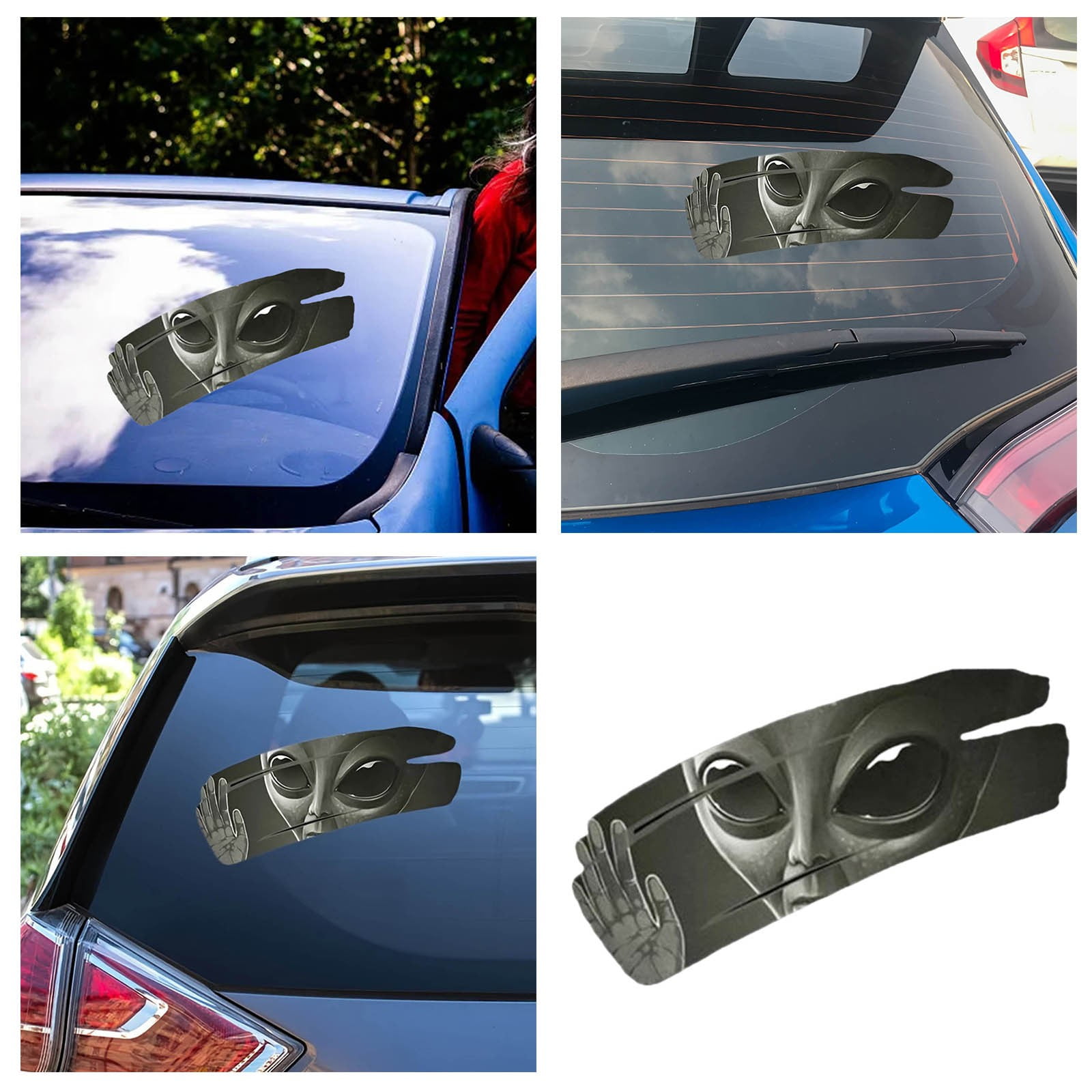 3D Alien Car Sticker Car Decal Sticker Easy Install Sticker For Home ...