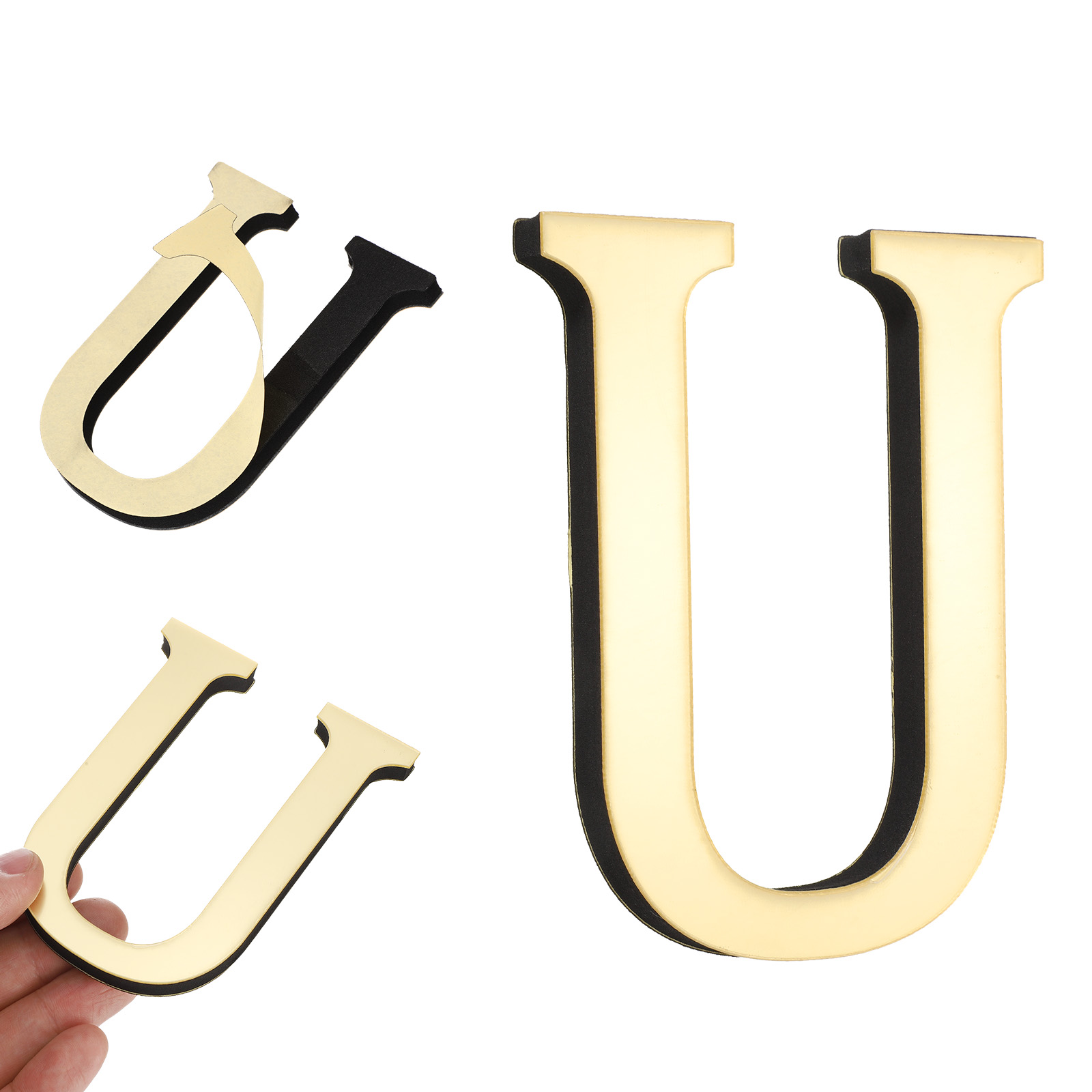 3D Alphabet Mirror Wall Stickers, 4" Acrylic Self-Adhesive House Letter ...