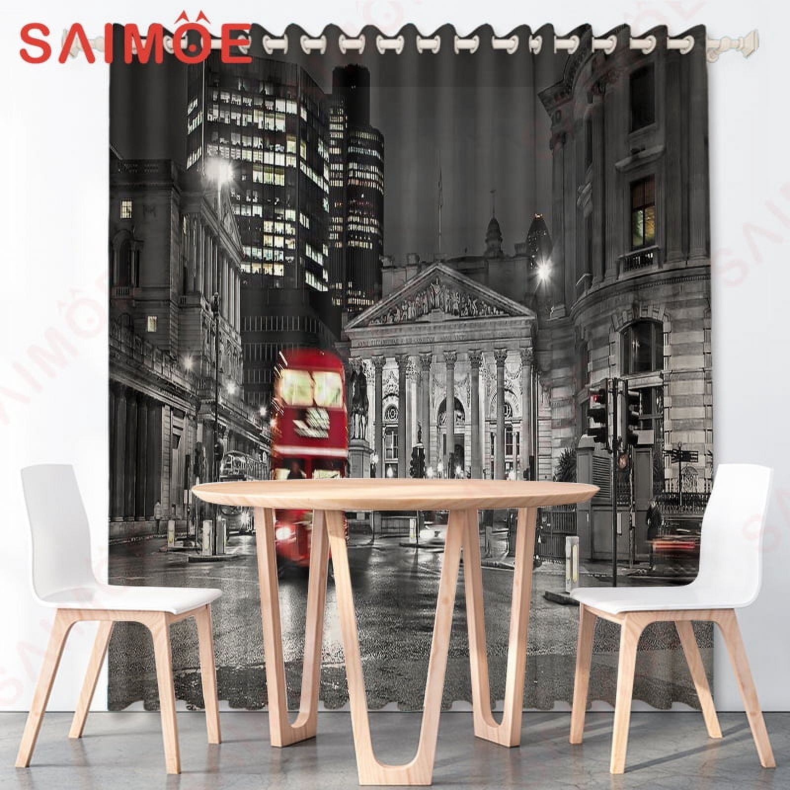 3D American Style City Buildings Ph Booth Curtains Sunset Flowers Plant ...