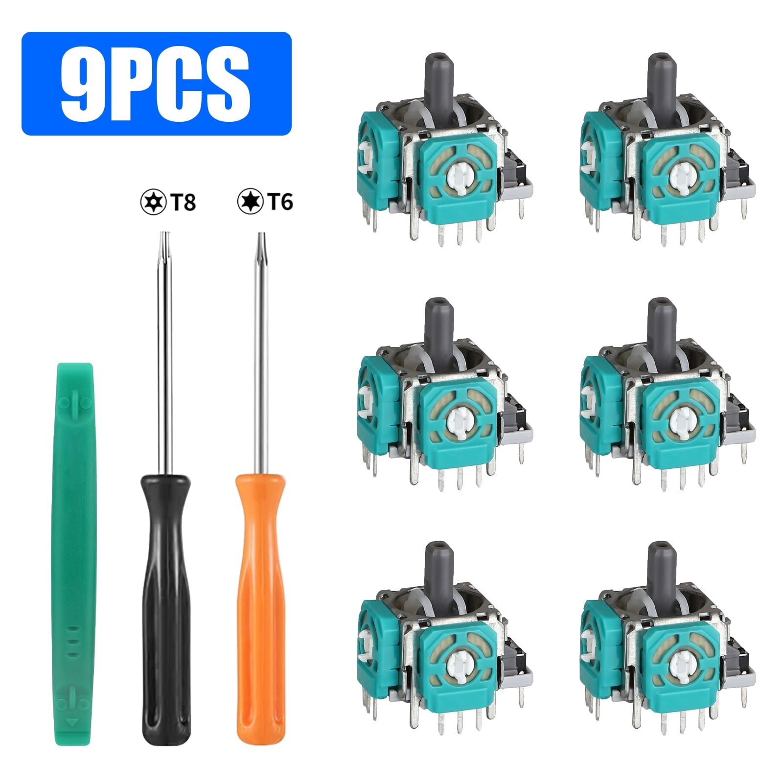 3D Analog Joystick Replacement Repair Parts Fit for Xbox One Controller, Regular, S, Elite ...