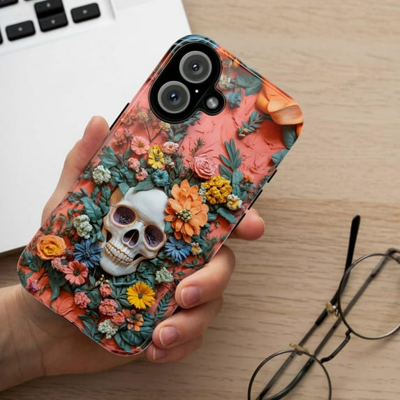 3D Anatomy Skeleton Anatomical Floral Art Phone Case for 17 16 15 14 13 ...