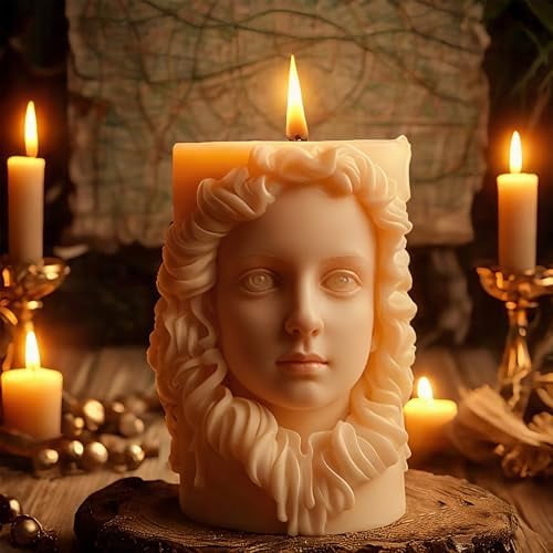 3D Ancient Greek Goddess Pillar Candle Molds for Candle Making, Resin ...