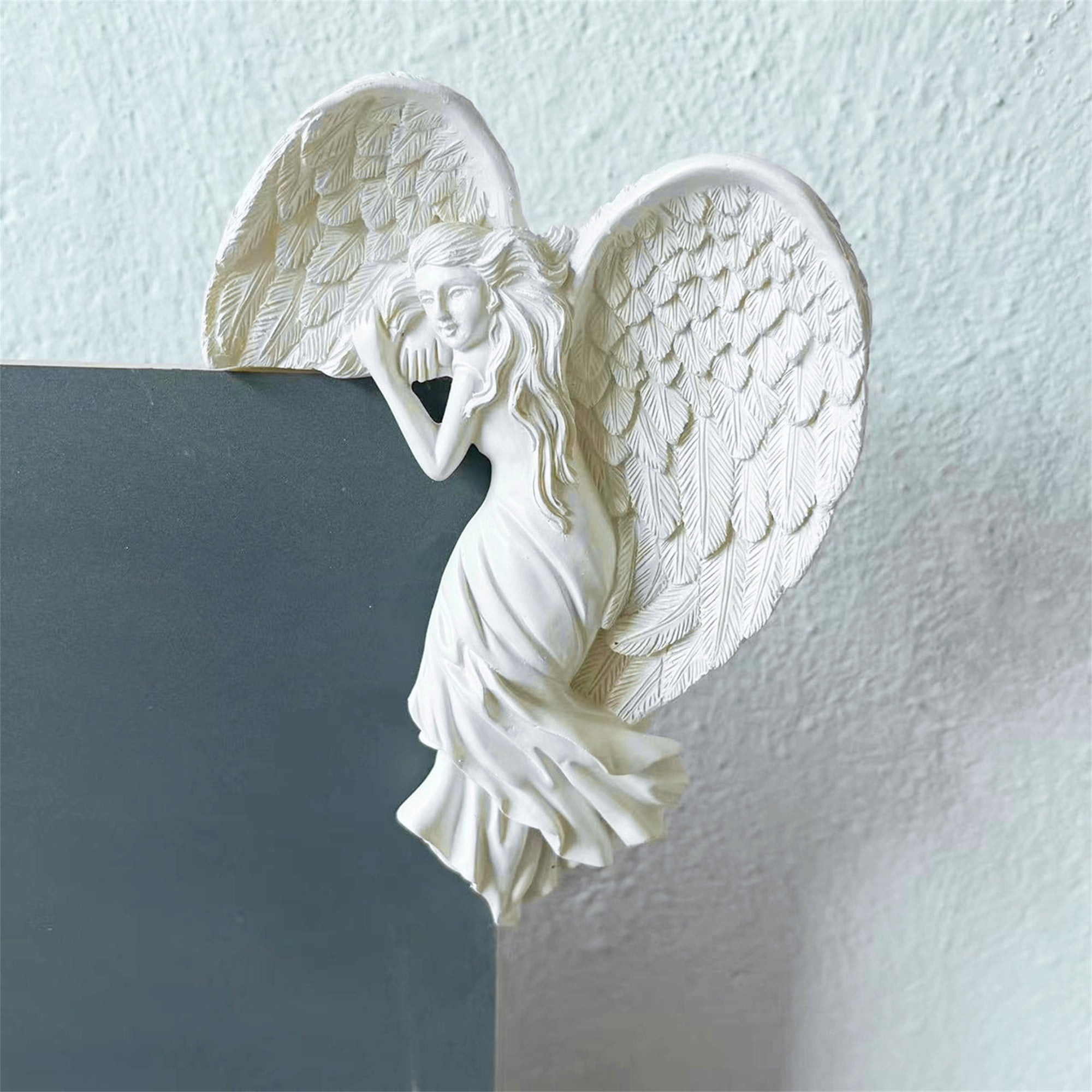 3D Angel Statue Door Frame Decor Angel Wing Sculpture Corner Angel ...