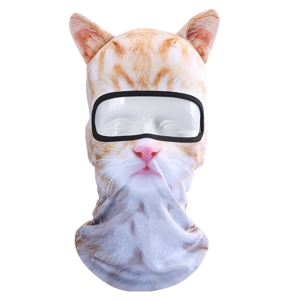 3D Anima Print Ski Balaclava Sheisty Face Mask with Ears, Ski Mask,for ...