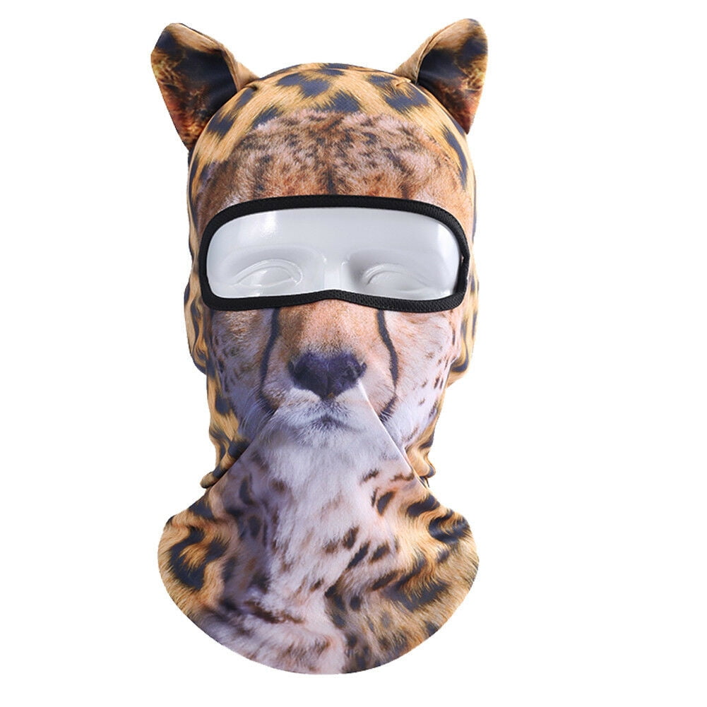 3D Anima Print Ski Balaclava Sheisty Face Mask with Ears, Ski Mask,for ...