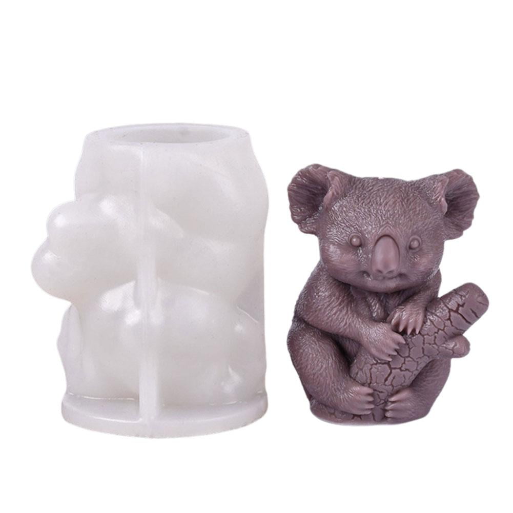 3D Animal Aromatherapy Candle Mold Creative Koala Squirrel Sile Orname ...