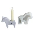 3D Animal Candle Holder Silicone Mold Gypsum Concrete Horse Candlestick ...