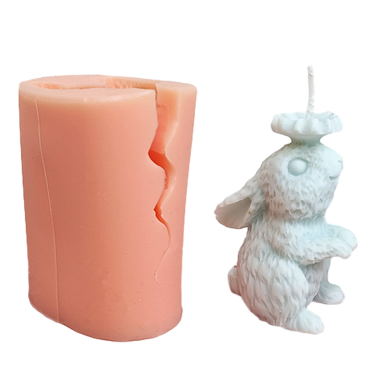 3D Animal Candle Mold, 3D Rabbit Candle Silicone Mold for Making Candle ...