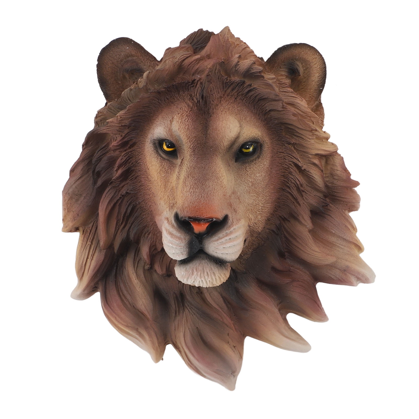 3D Animal Head Statue Resin Wall Decor Realistic Wildlife Sculpture For ...