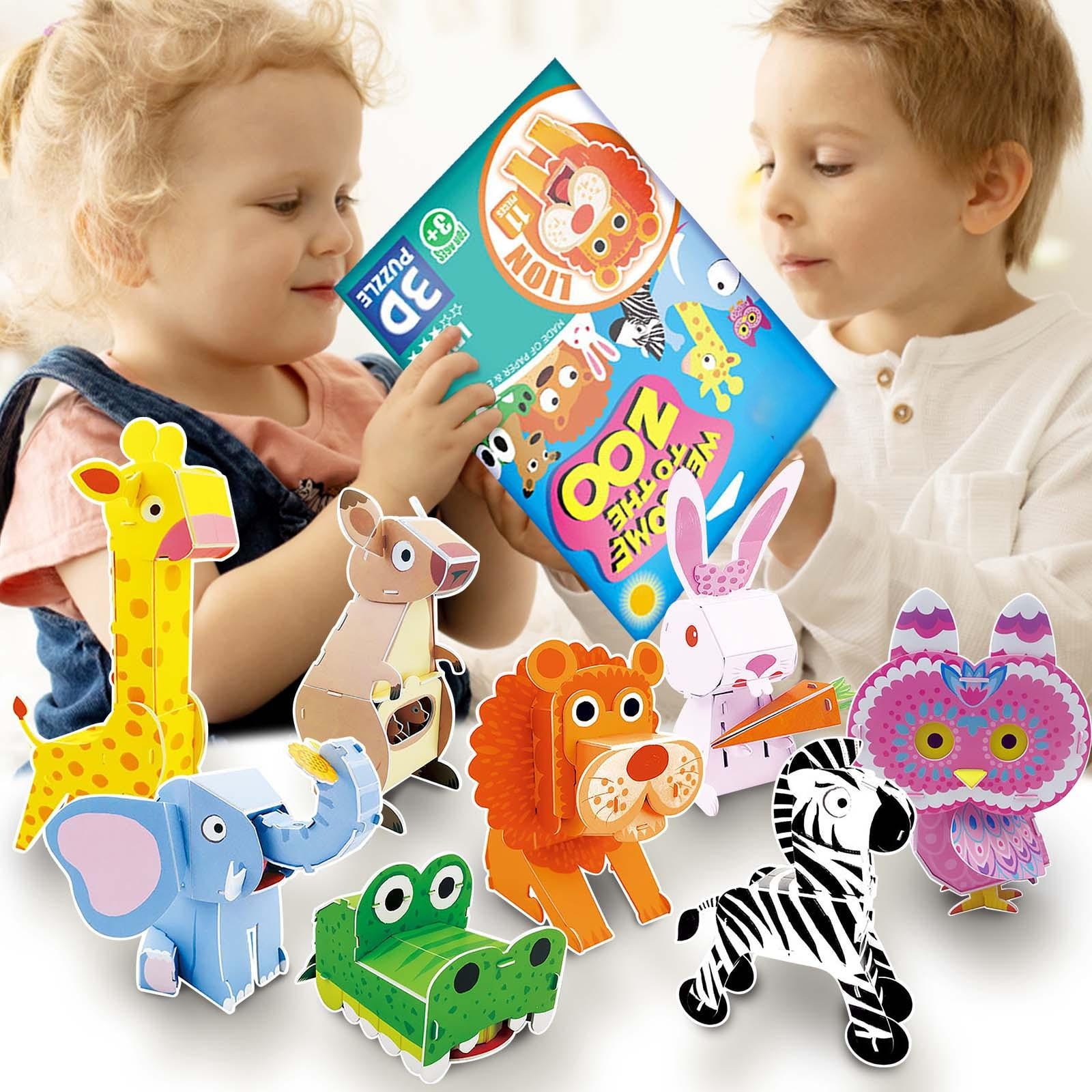 3D Animal Puzzle Set - 8 Unique Paper Puzzles for Klds & Adults ...