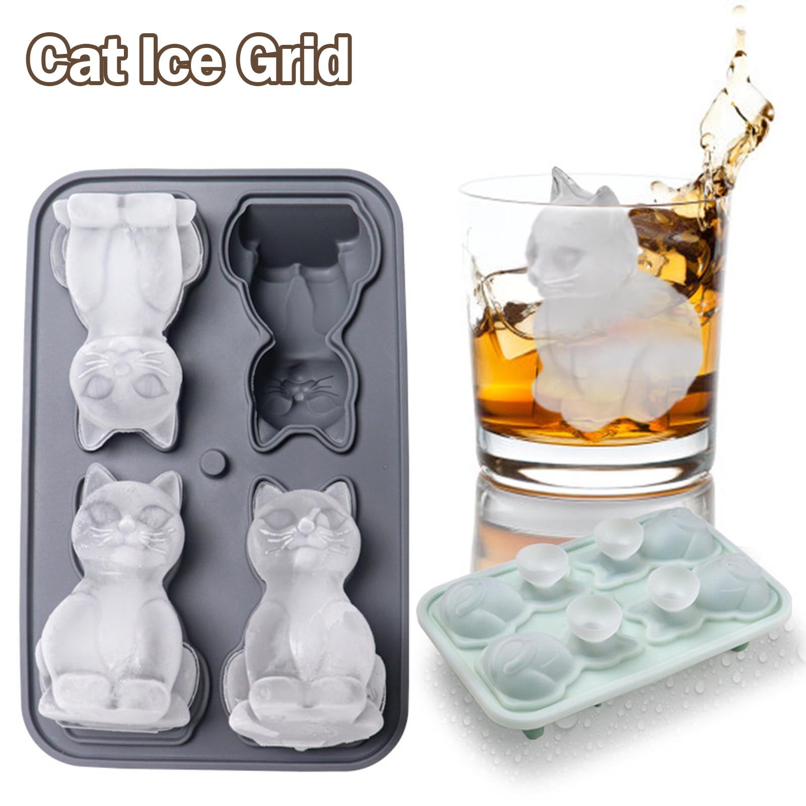 3D Animal Silicone Ice Mold with Funnel, Food Grade Non-Stick Ice Maker ...
