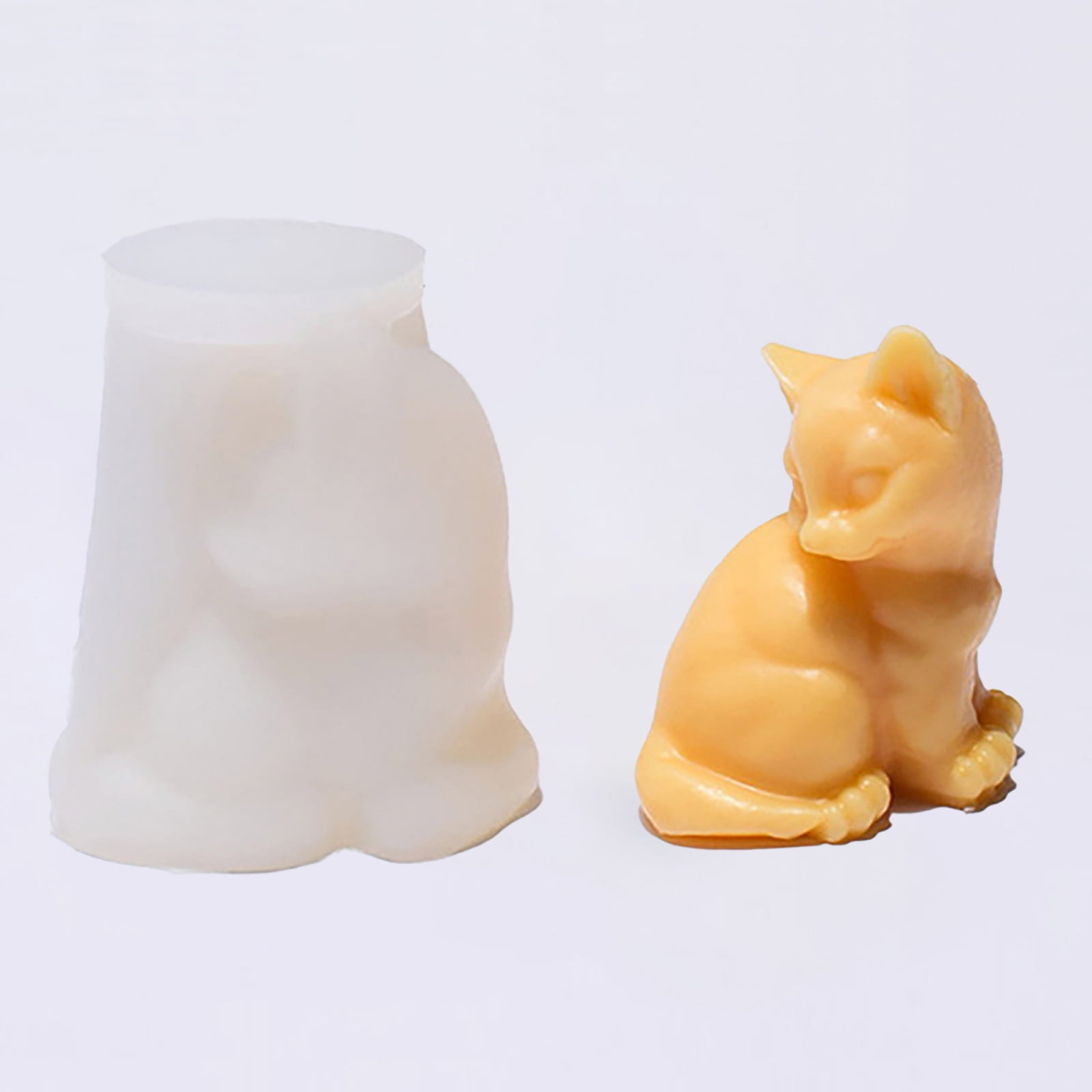 3D Animal Silicone for Resin Candle Making Reusable DIY Craft Dog Cat ...
