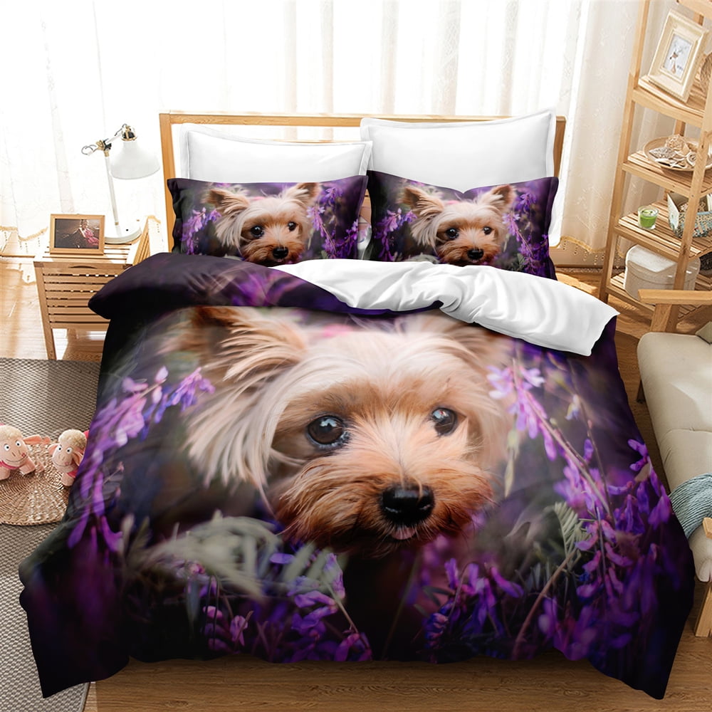 3D Animal Theme Bedding Set Queen Size Dog Cute Dog Printed Comforter ...