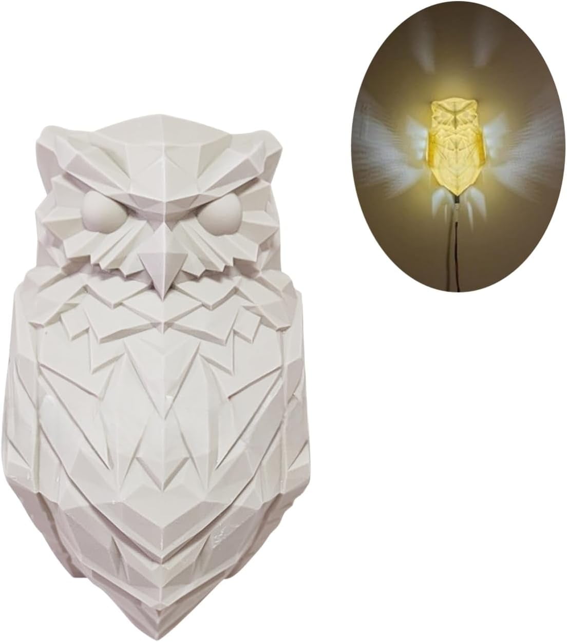 SkyAuks 3D Animal Wall Sconce LED Wall Lamp Resin Animal Statue Wall Lamp 3D Printed Wall ...