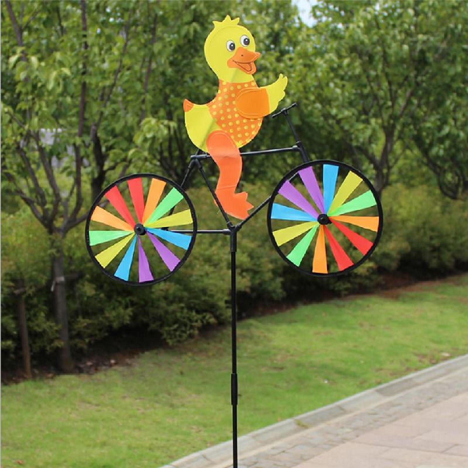 3D Animal on Bike Windmill Wind Spinner Toys Decoration Ornaments ...