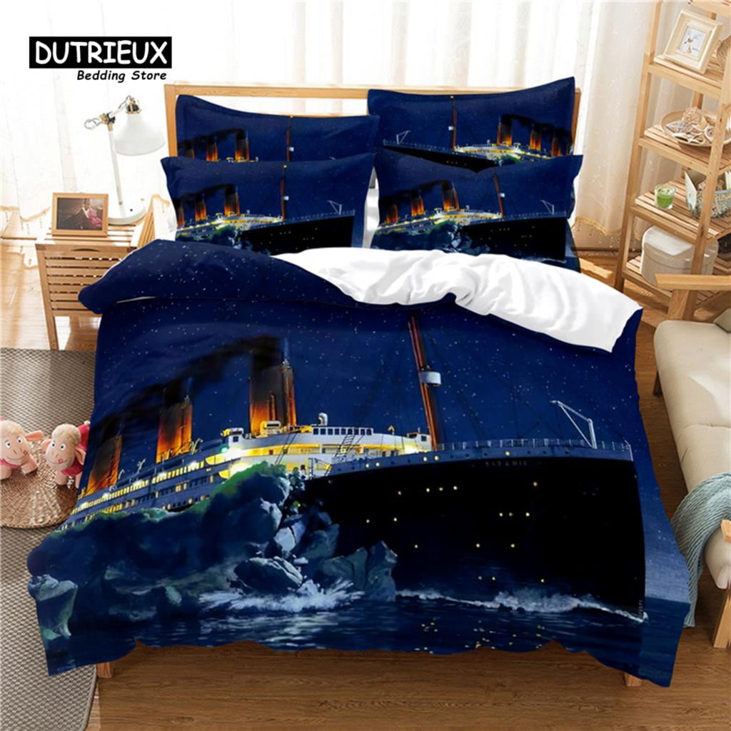 3D Animation Cruise Bedding Set 3Pcs Duvet Cover Set Soft Comfortable ...