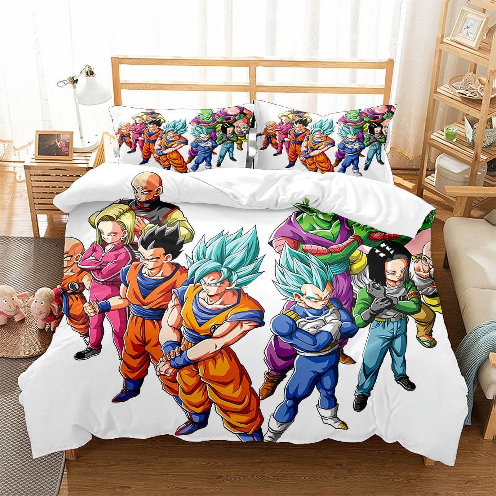 3d Anime Dragon Ball Goku Vegeta Bedding Kits Cartoon Comforter Cover