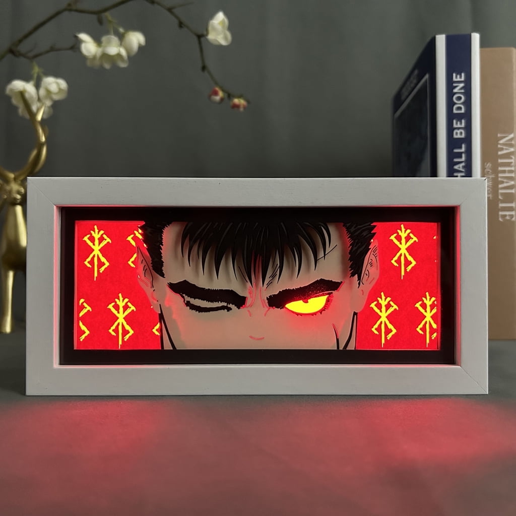 3D Anime Guts Figure 7-Color Changing Night Light LED Paper Cut Desk ...