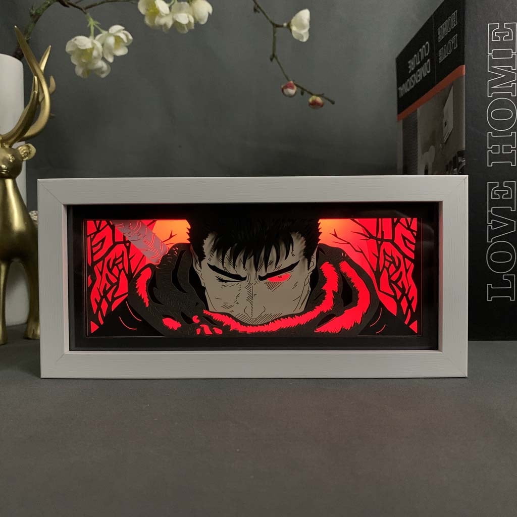 3D Anime Guts/ Figure 7-Color Changing Night Light LED Paper Cut Desk ...