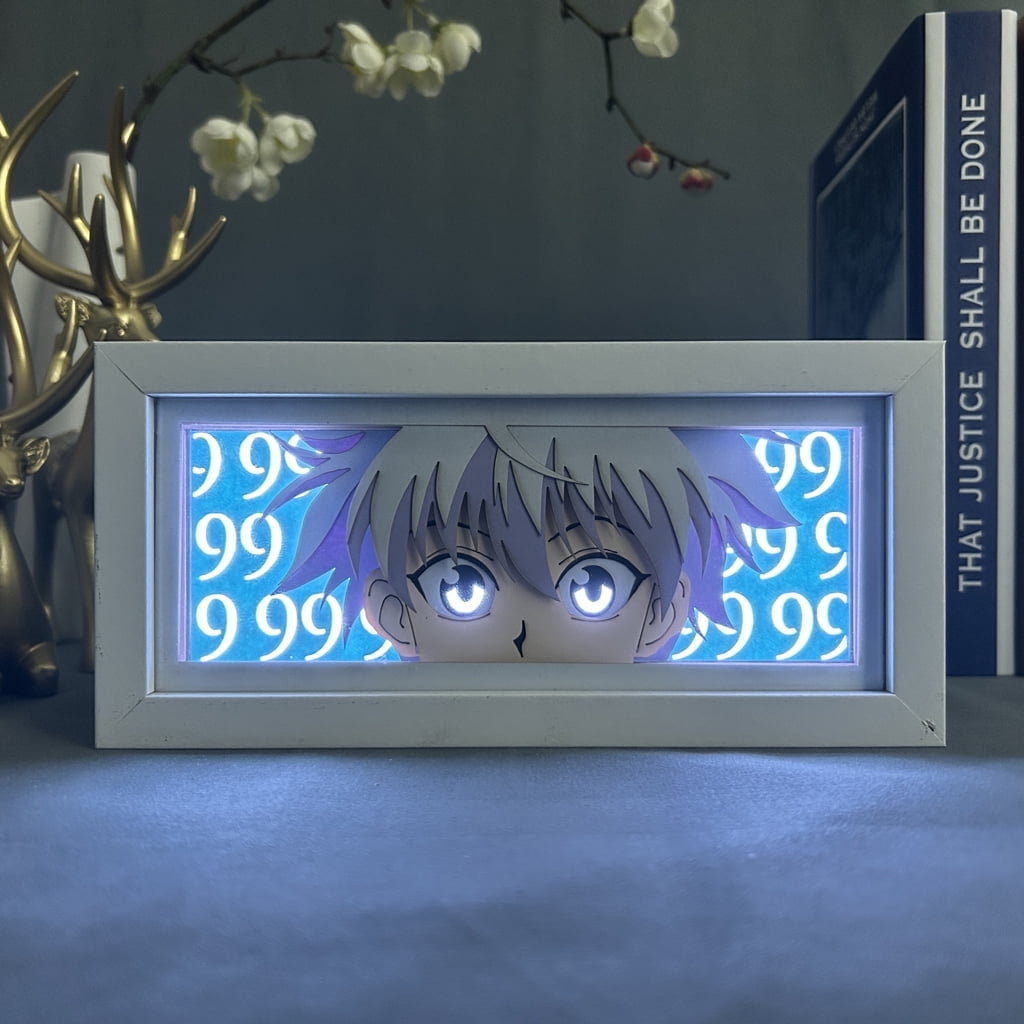 3D Anime Killua Zoldyck Figure 7-Color Changing Night Light LED Paper ...
